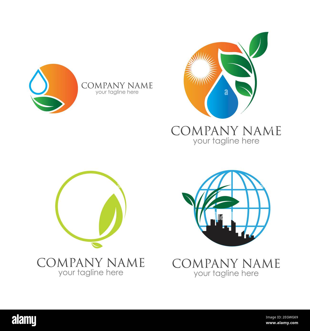 go green logo symbol vector illustration design template Stock Vector ...