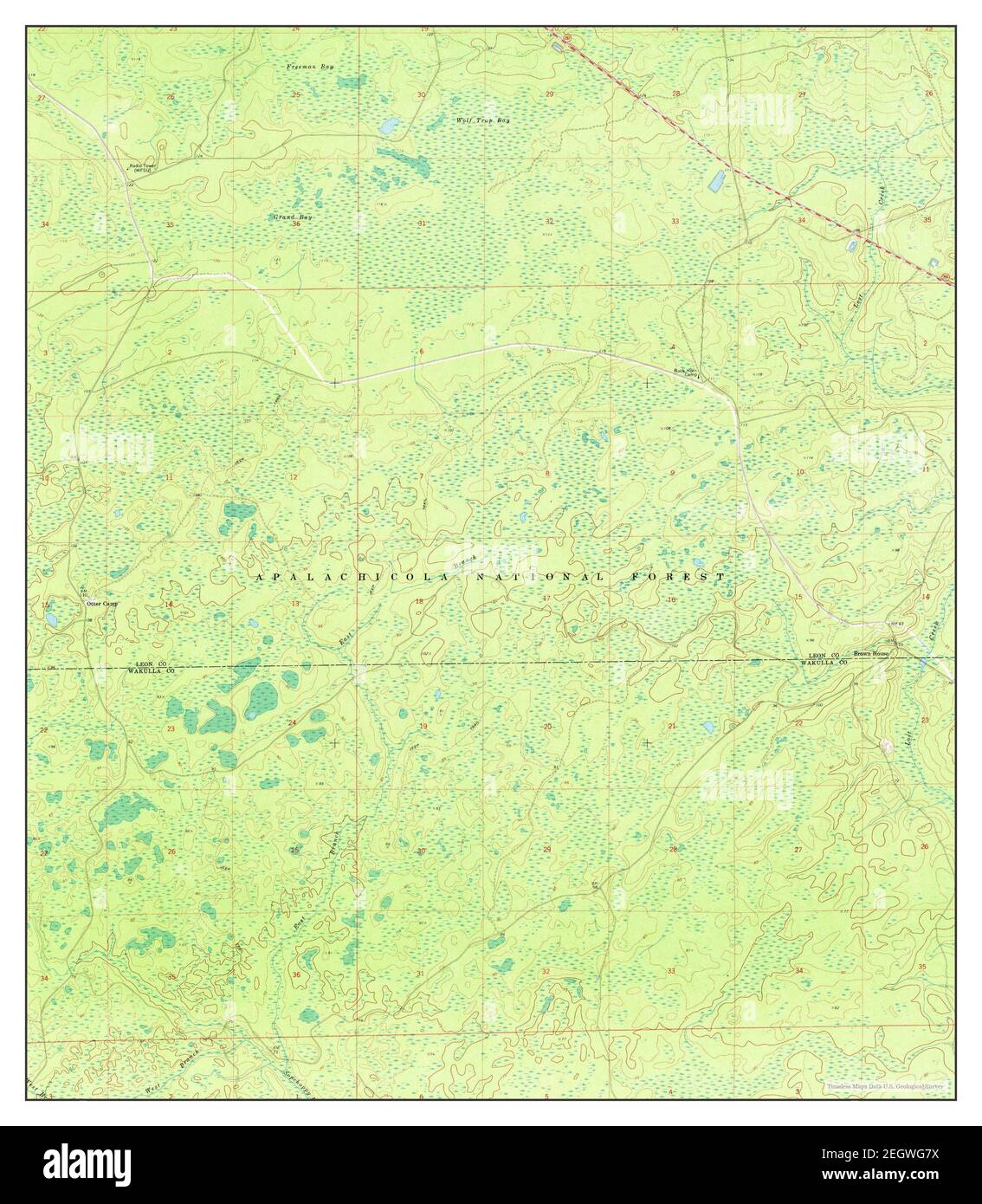 Lake Talquin SE, Florida, map 1972, 1:24000, United States of America ...
