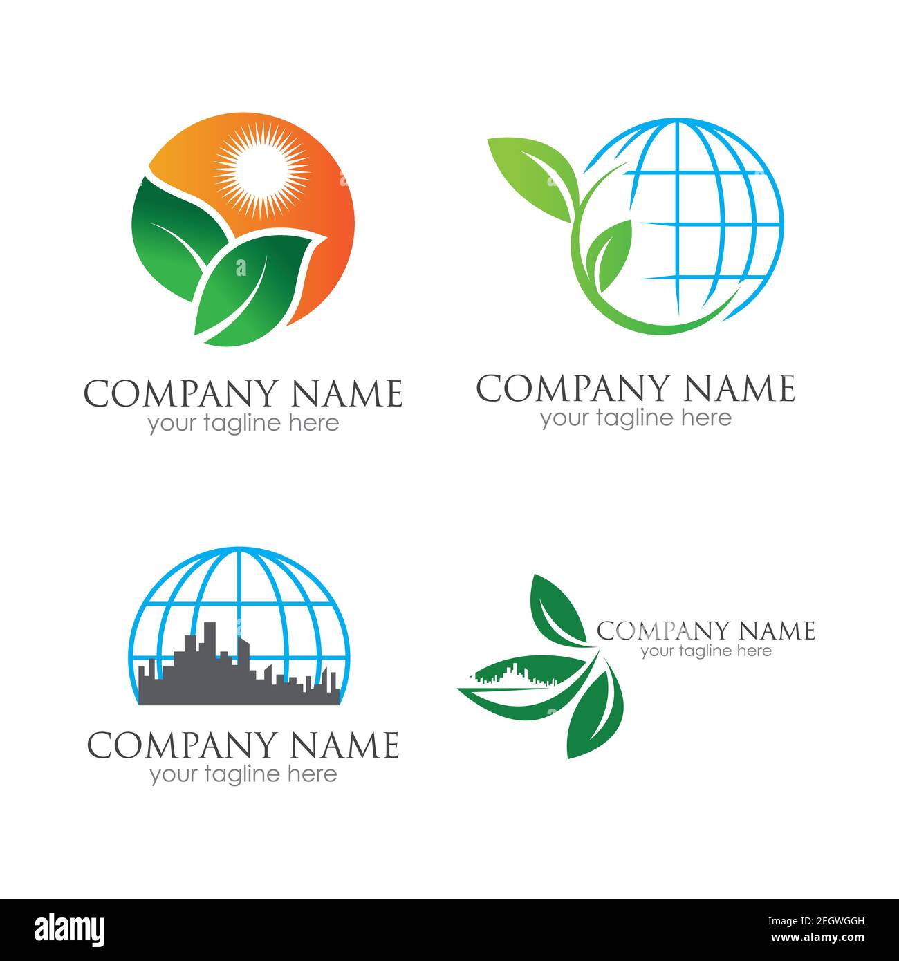 go green logo symbol vector illustration design template Stock Vector ...
