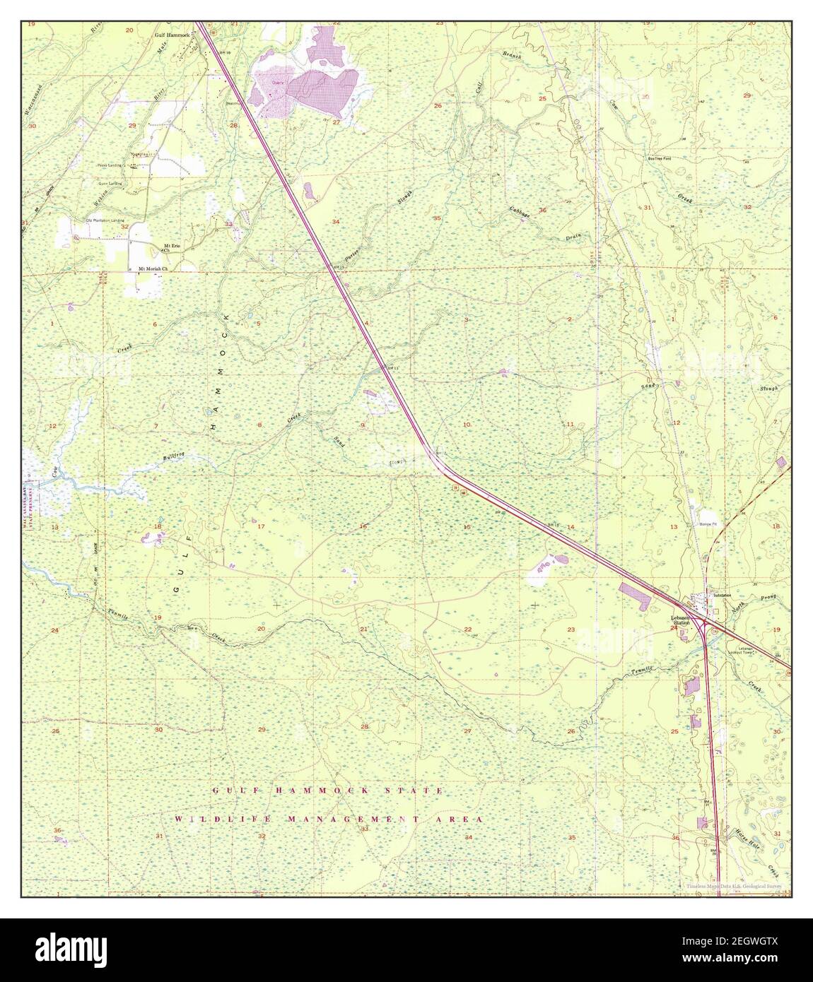 Lebanon Station, Florida, map 1955, 1:24000, United States of America ...