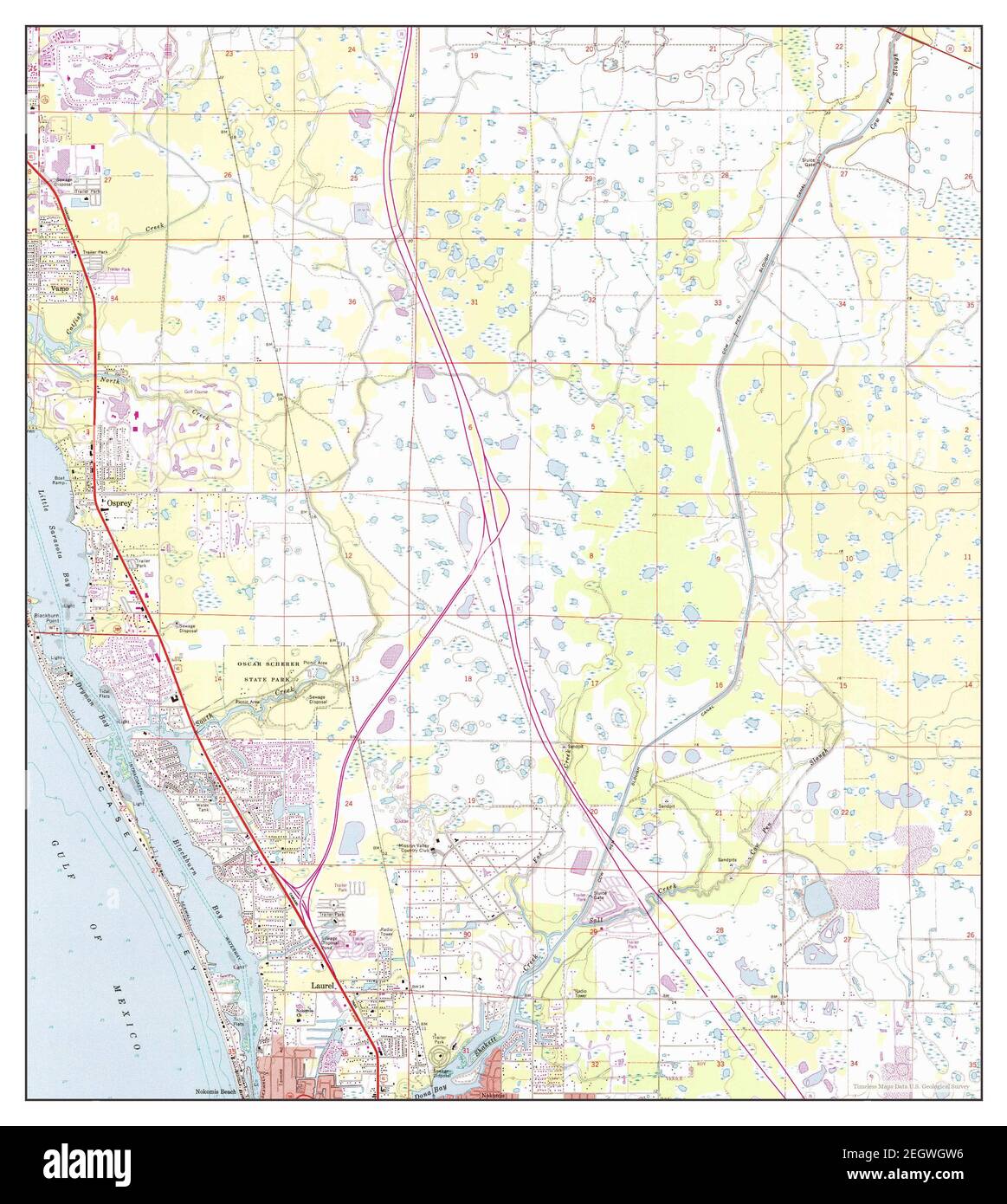 Laurel, Florida, map 1973, 1:24000, United States of America by ...
