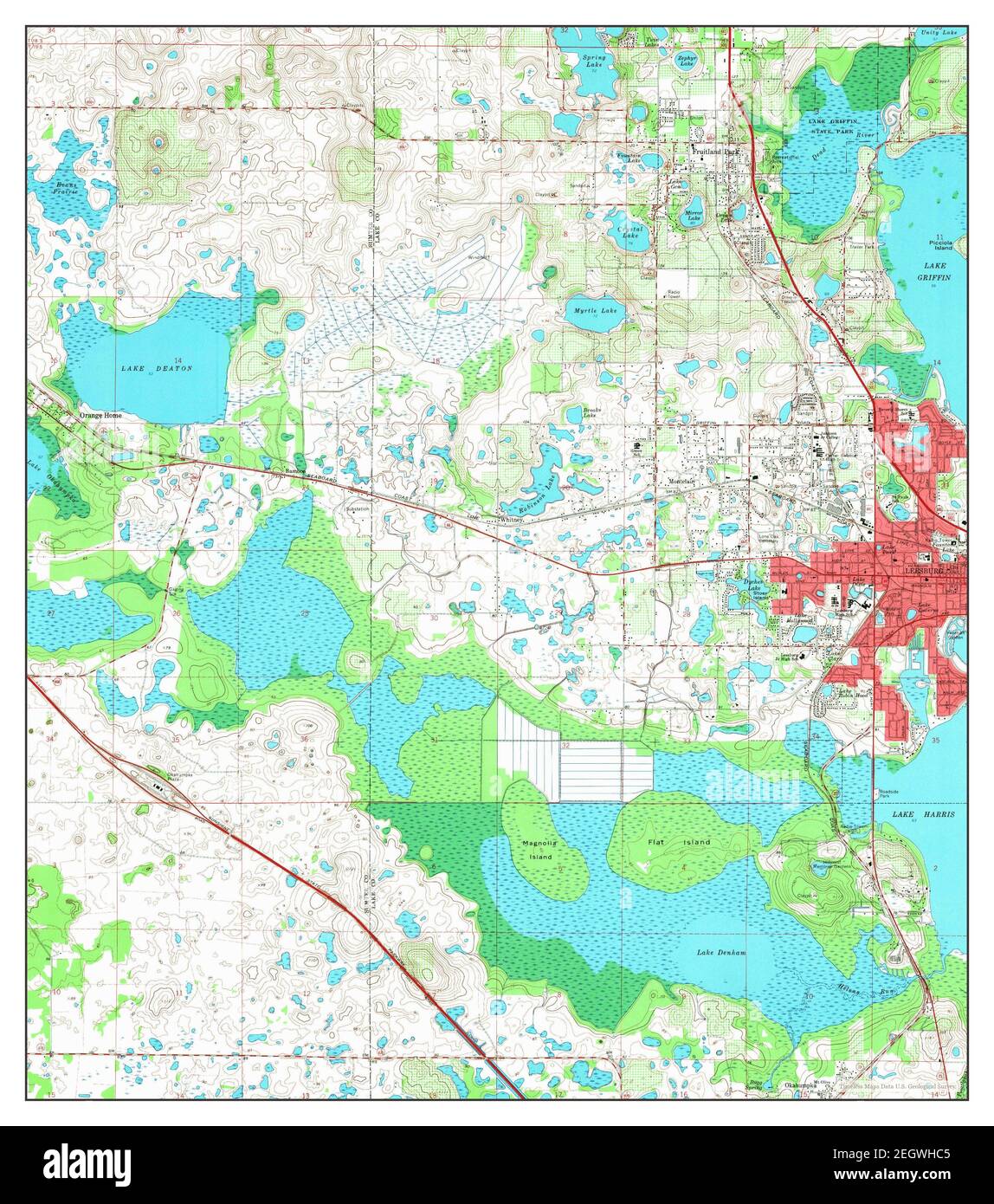 Leesburg West, Florida, map 1966, 1:24000, United States of America by ...