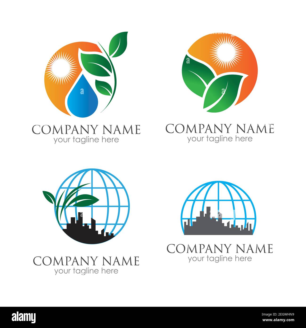 go green logo symbol vector illustration design template Stock Vector ...