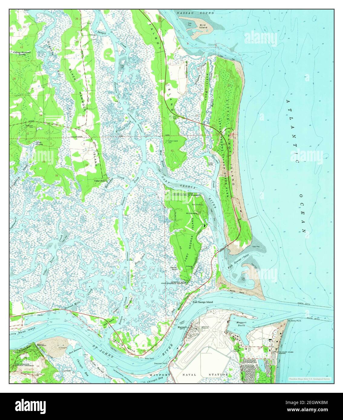 Mayport, Florida, map 1964, 1:24000, United States of America by ...