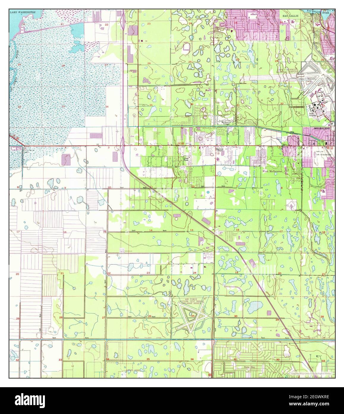 Map of melbourne florida hi-res stock photography and images - Alamy
