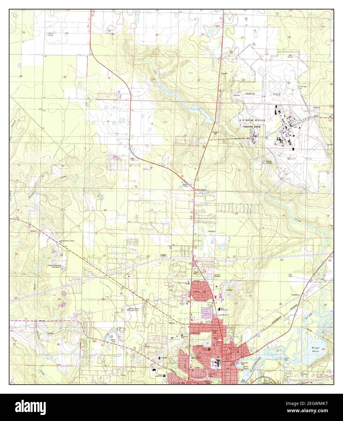Map of milton florida hi-res stock photography and images - Alamy