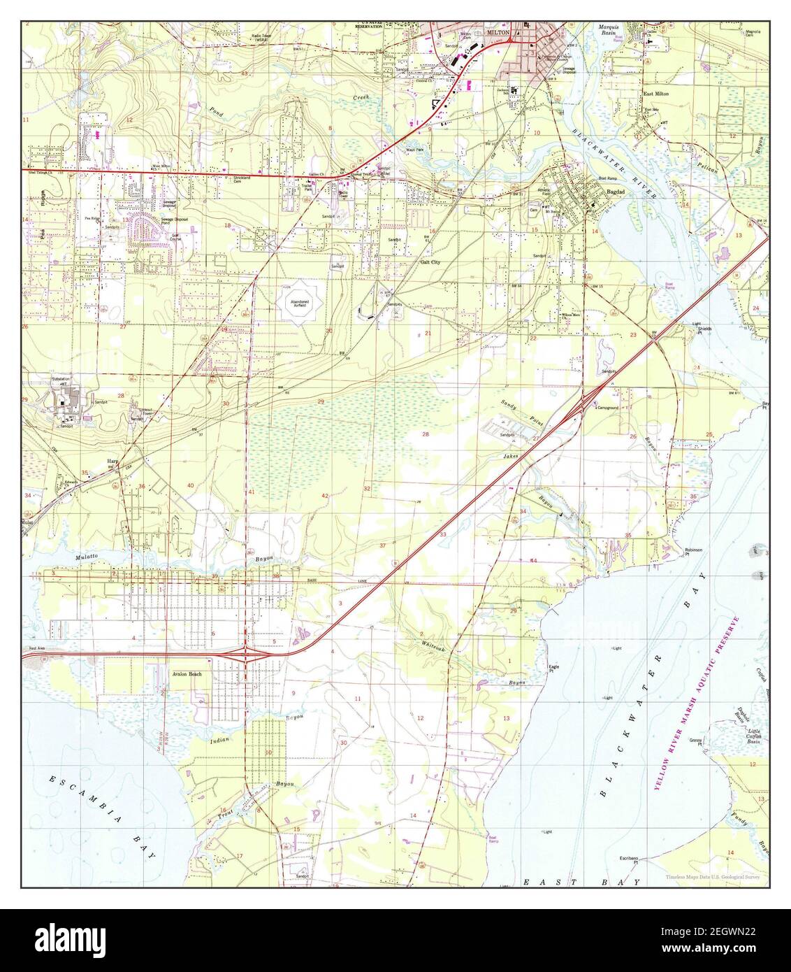 Milton florida map hi-res stock photography and images - Alamy