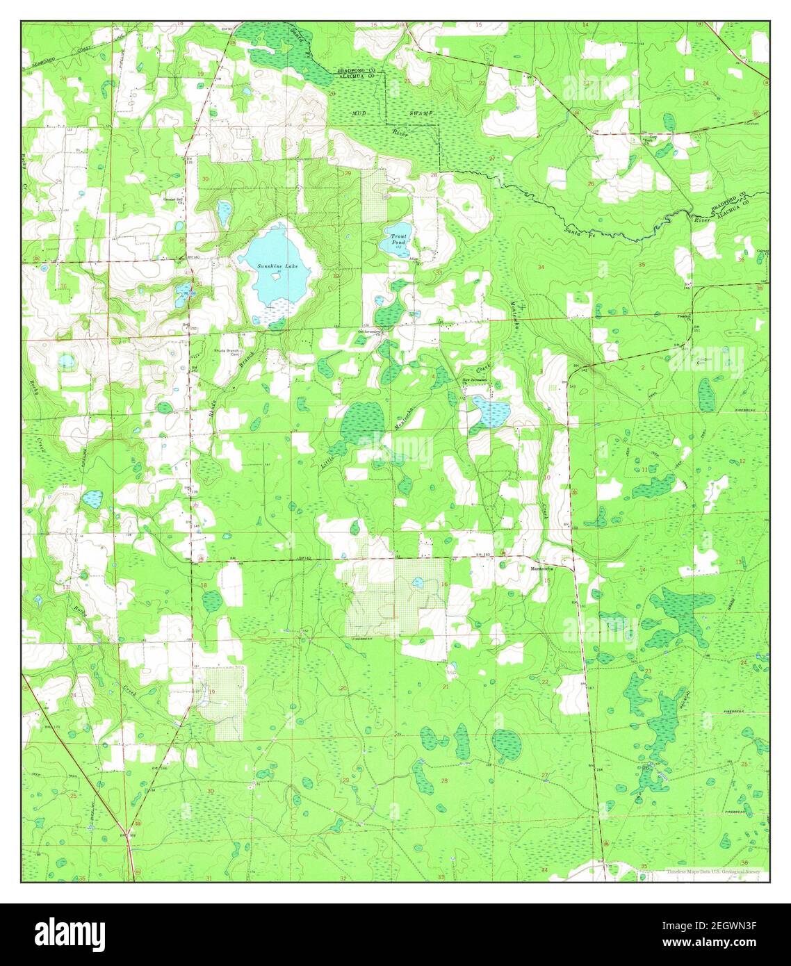 Monteocha, Florida, map 1966, 1:24000, United States of America by ...