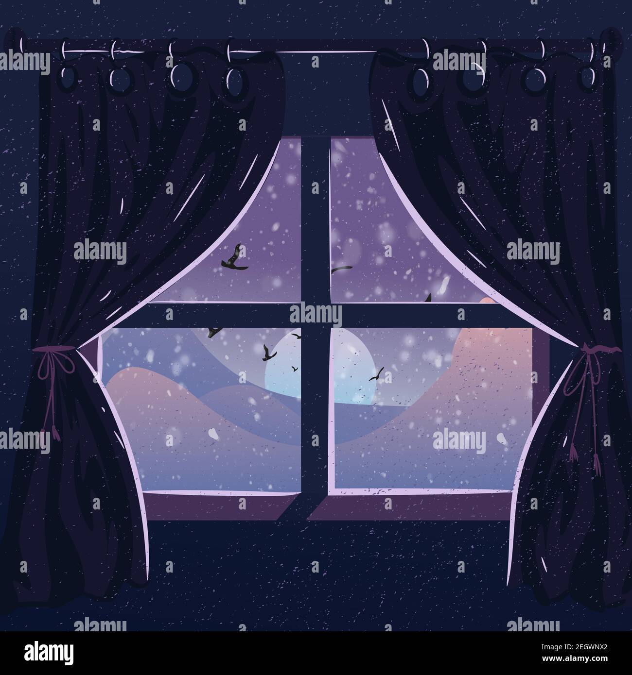 Wall countryside scenery view Stock Vector Images - Alamy