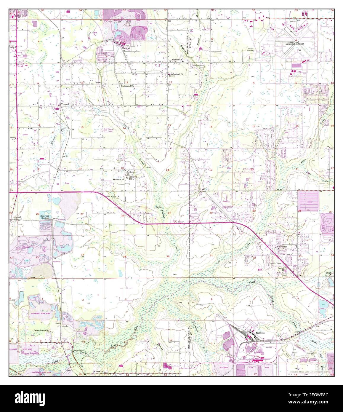 Nichols, Florida, map 1955, 1:24000, United States of America by ...