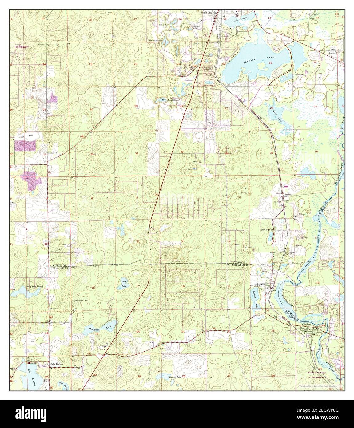 Nobleton, Florida, map 1954, 1:24000, United States of America by ...