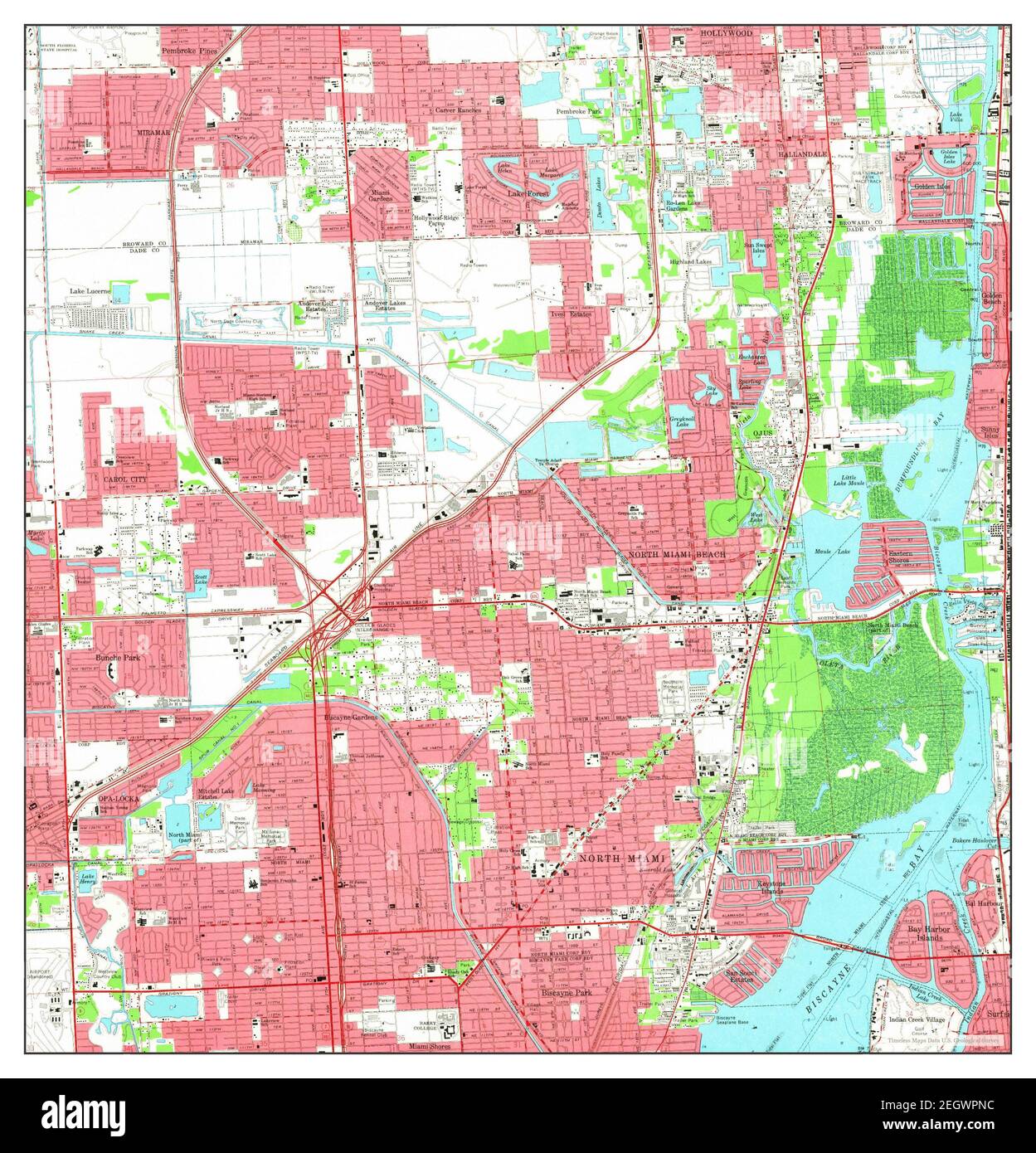 Vintage map miami florida hi-res stock photography and images - Alamy