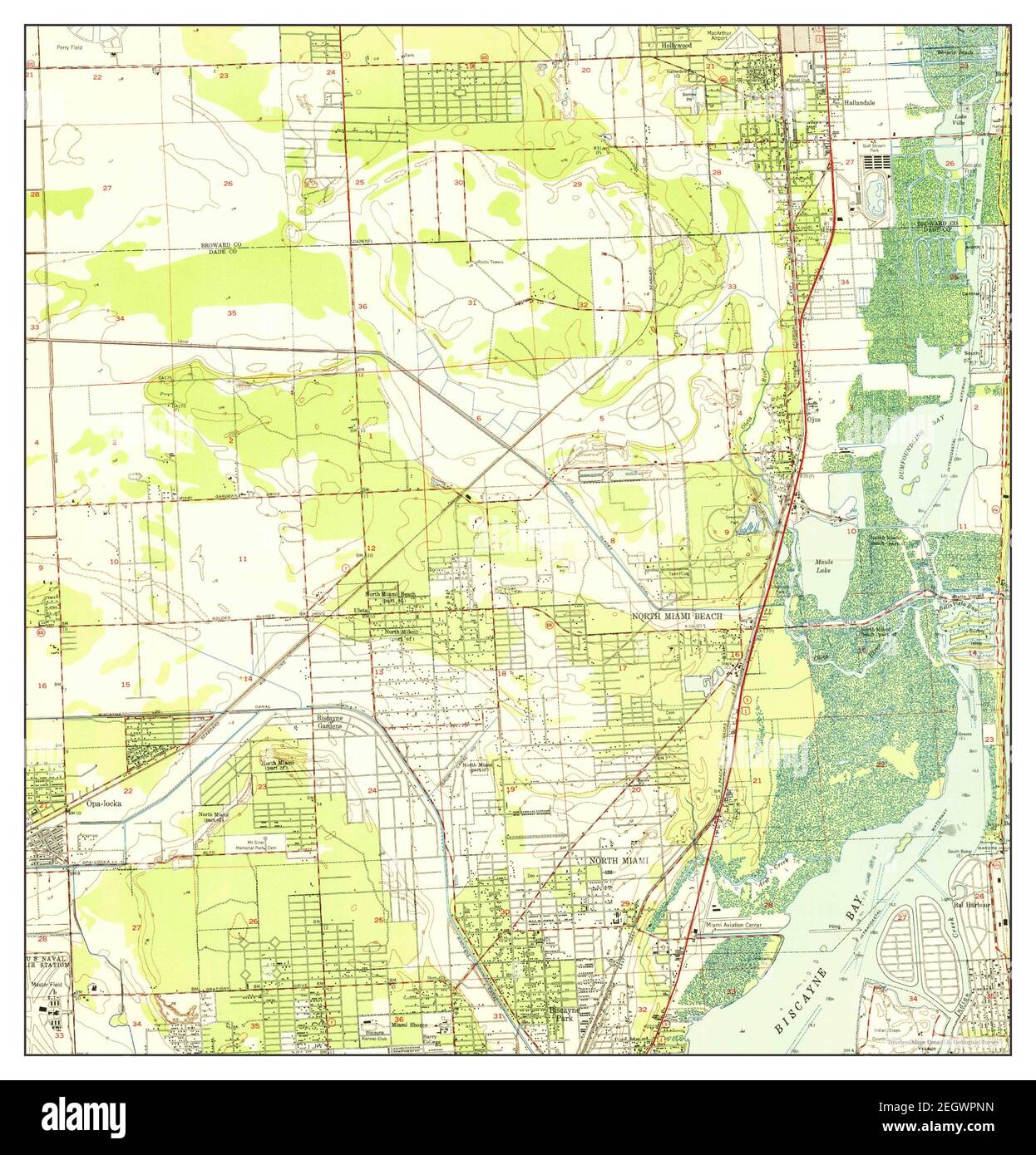North Miami, Florida, map 1950, 1:24000, United States of America by ...