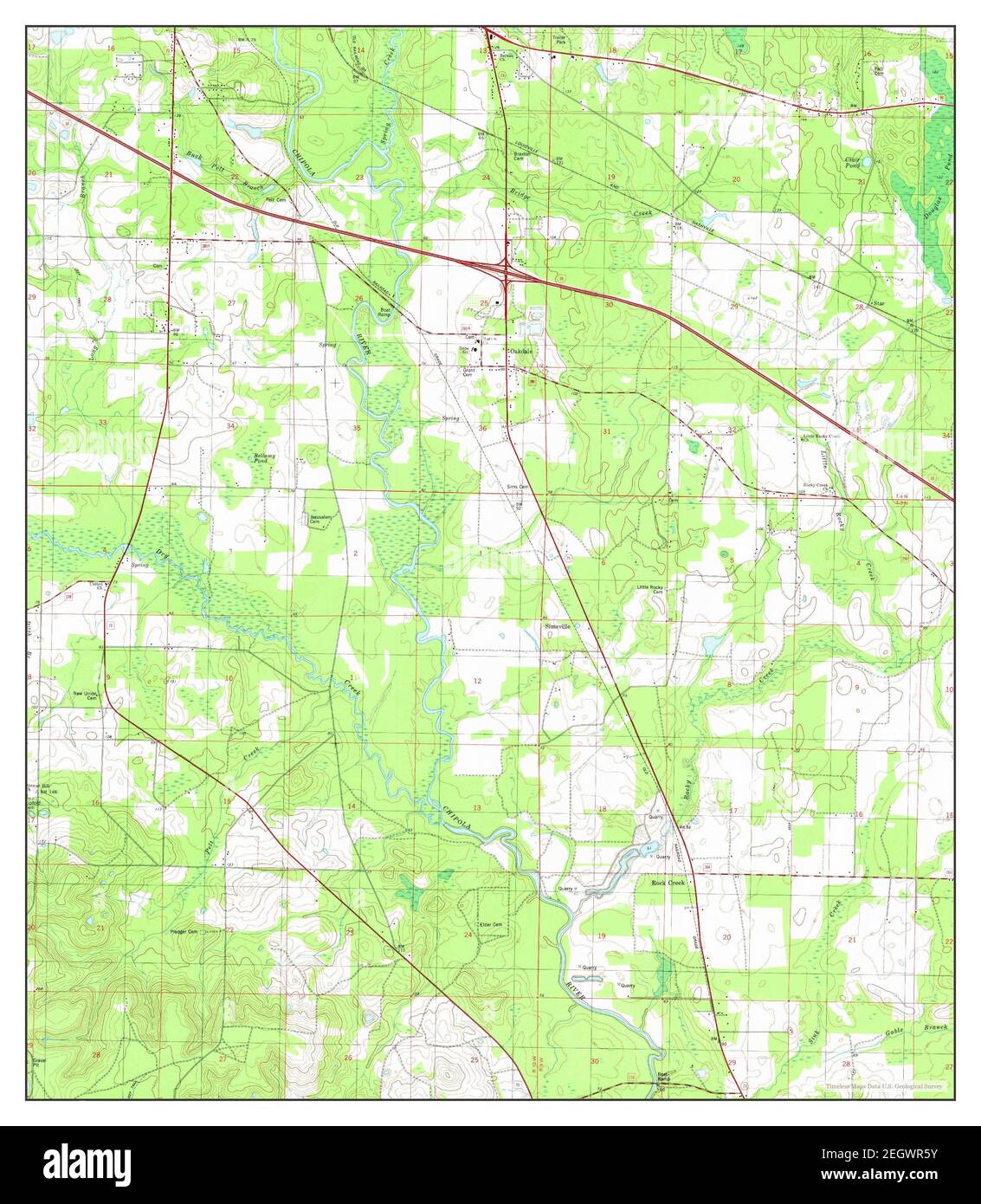 Map of oakdale hi-res stock photography and images - Alamy