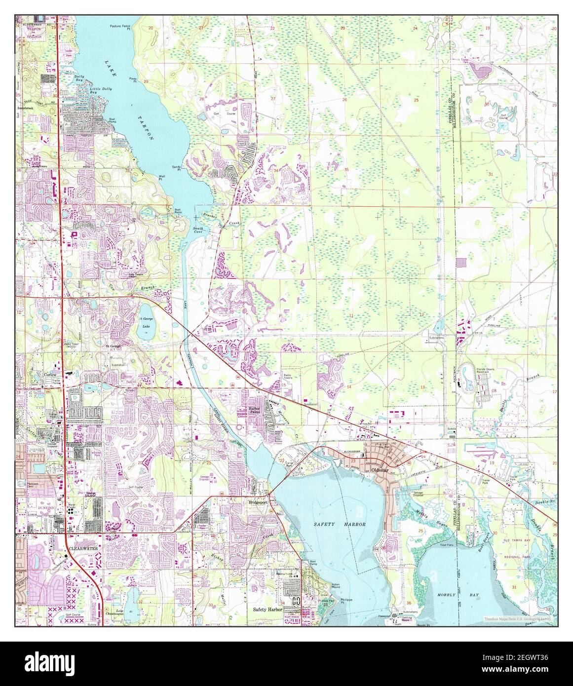 Oldsmar, Florida, map 1974, 1:24000, United States of America by ...