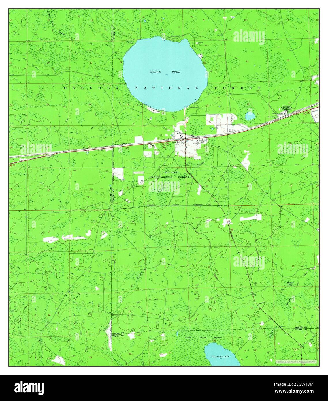 Olustee, Florida, map 1963, 1:24000, United States of America by ...