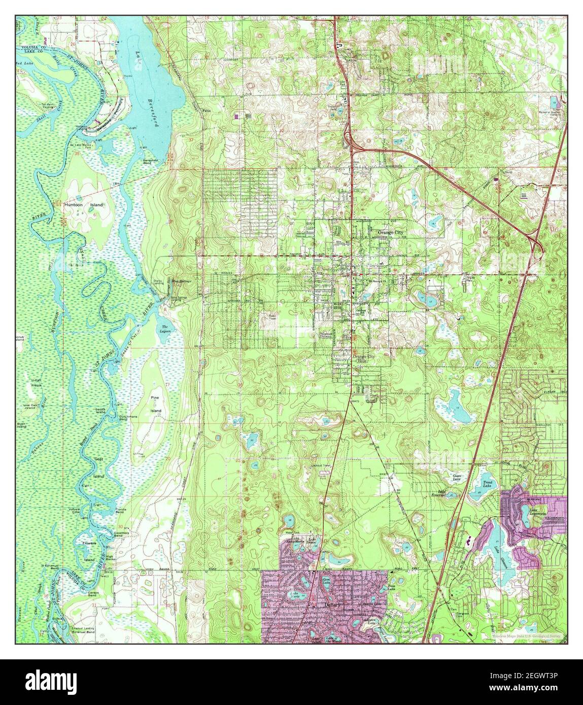 Orange City, Florida, map 1964, 1:24000, United States of America by ...
