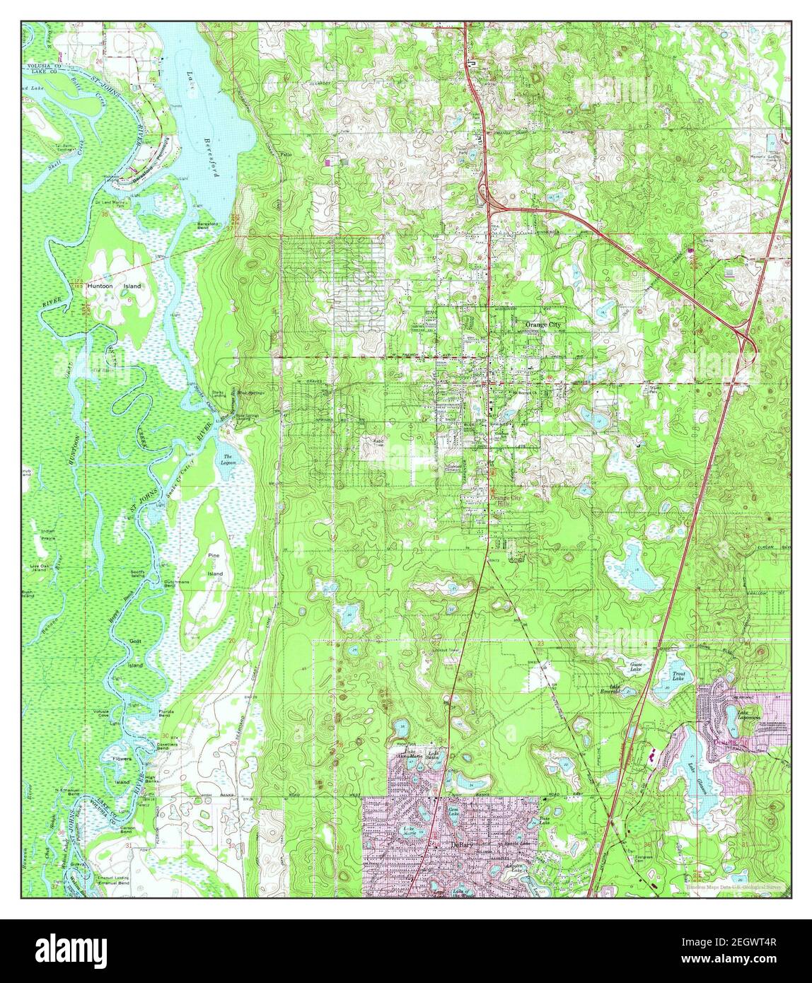 Orange county florida map hi-res stock photography and images - Alamy
