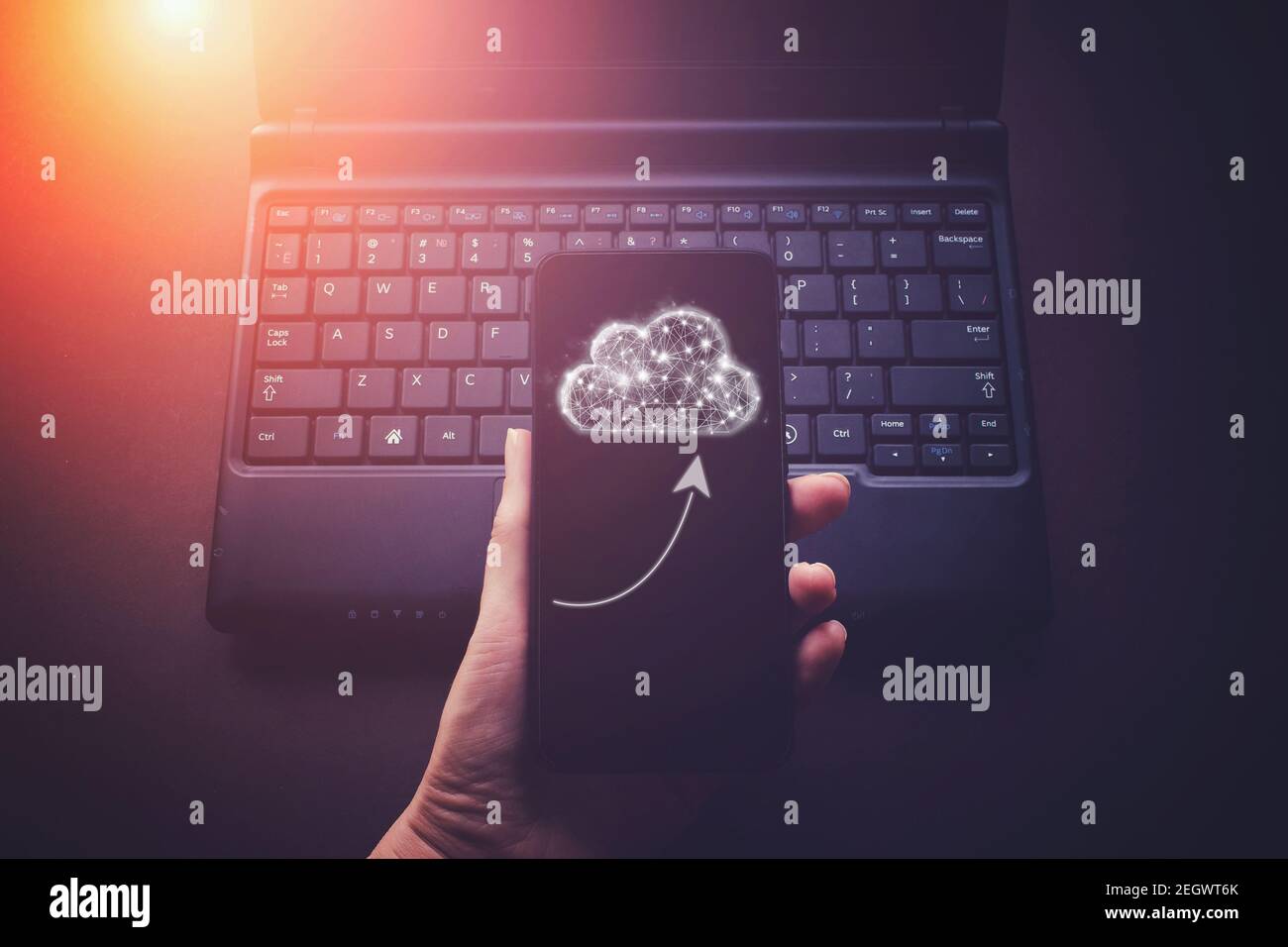Computer woman cloud concept hi-res stock photography and images - Alamy