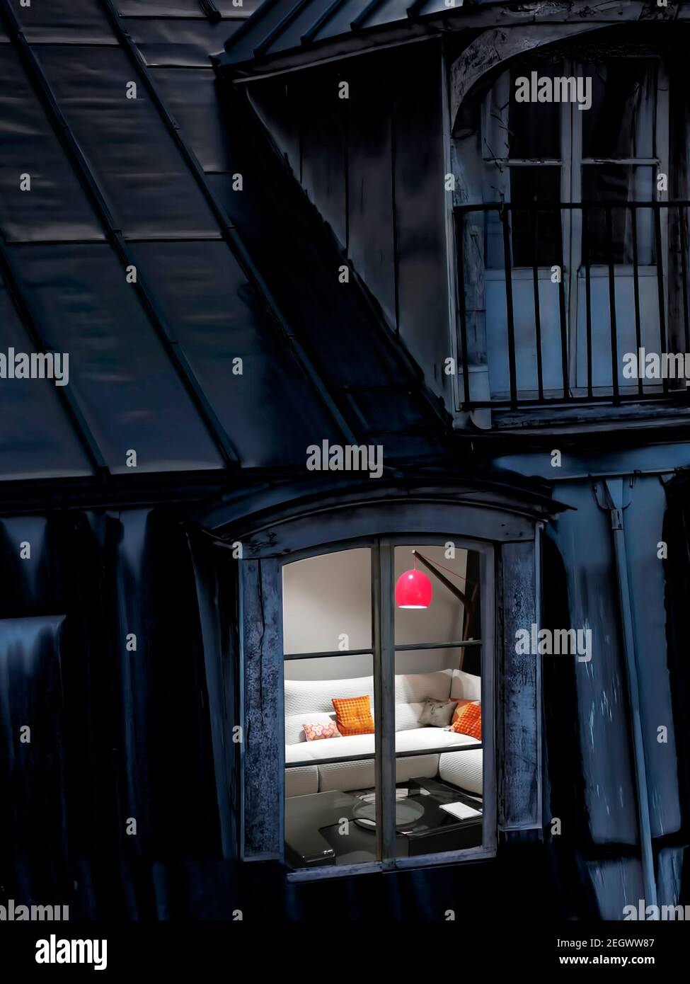 attic in Paris Stock Photo - Alamy