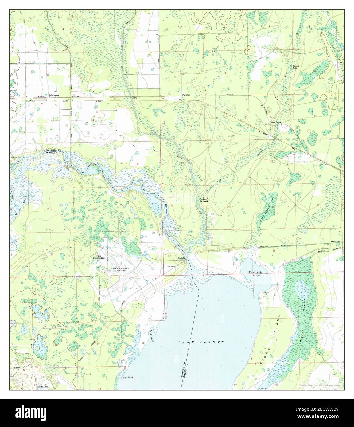 Osceola, Florida, map 1966, 1:24000, United States of America by ...
