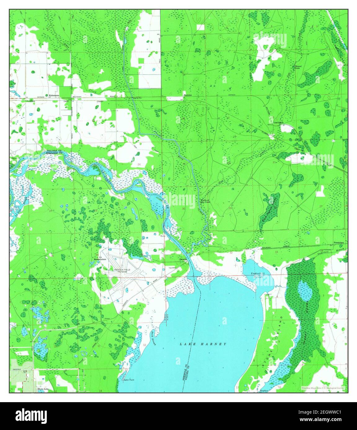Map of osceola Cut Out Stock Images & Pictures - Alamy