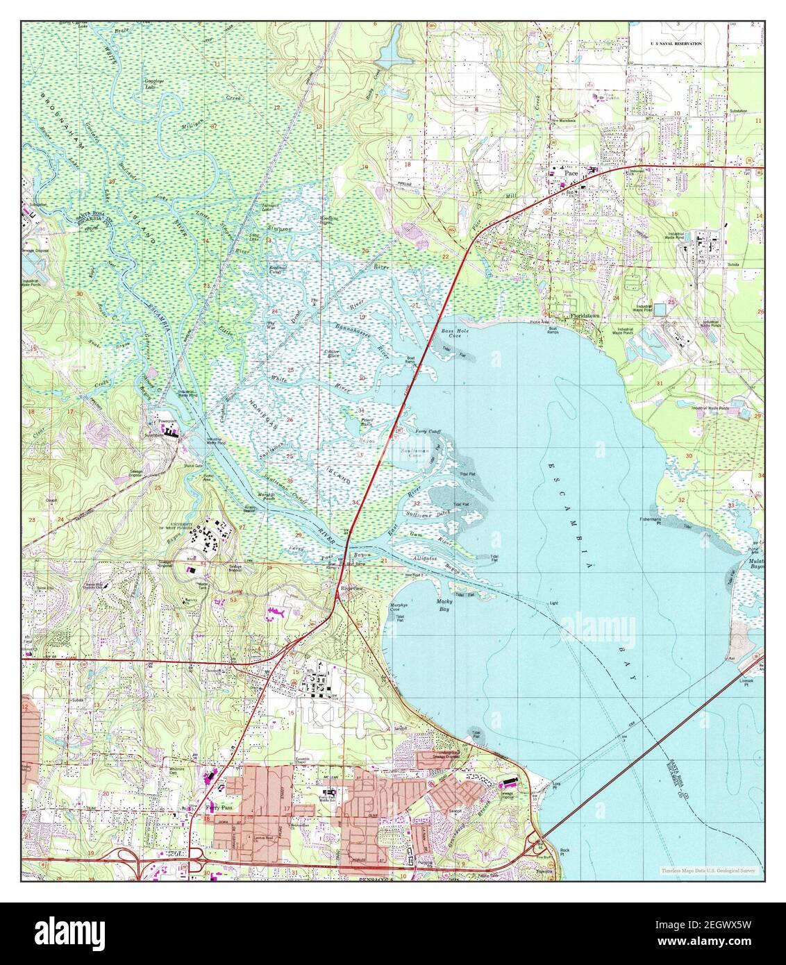 Pace, Florida, map 1978, 1:24000, United States of America by Timeless ...