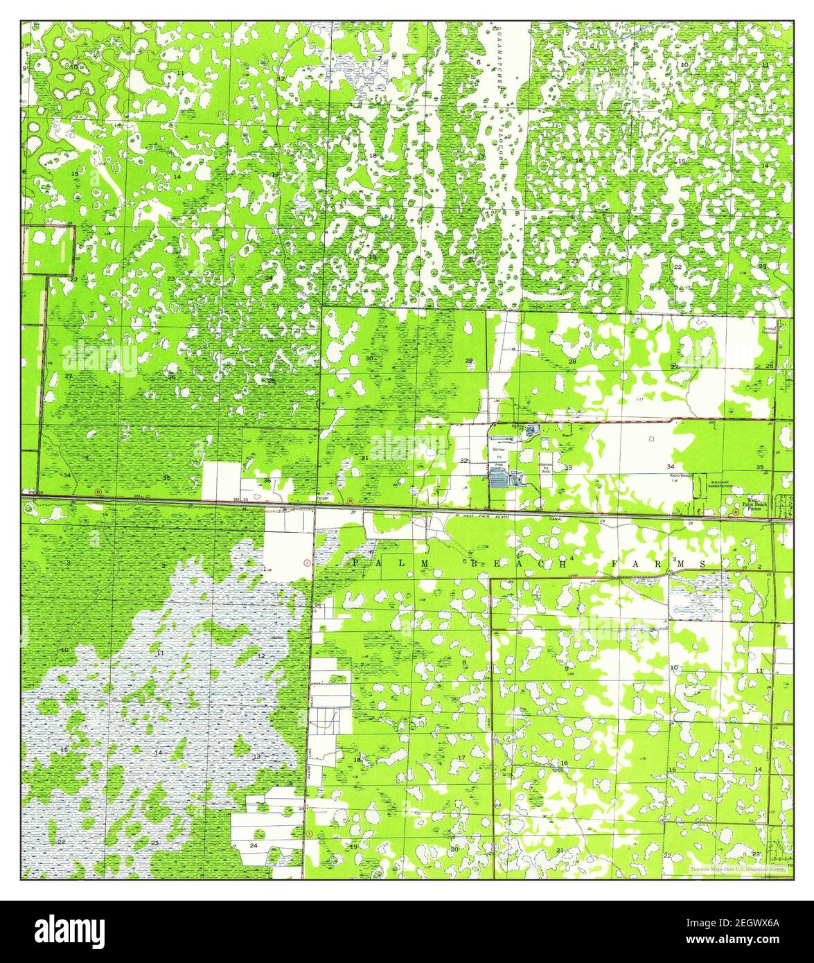 Palm Beach Farms, Florida, map 1946, 1:24000, United States of America ...