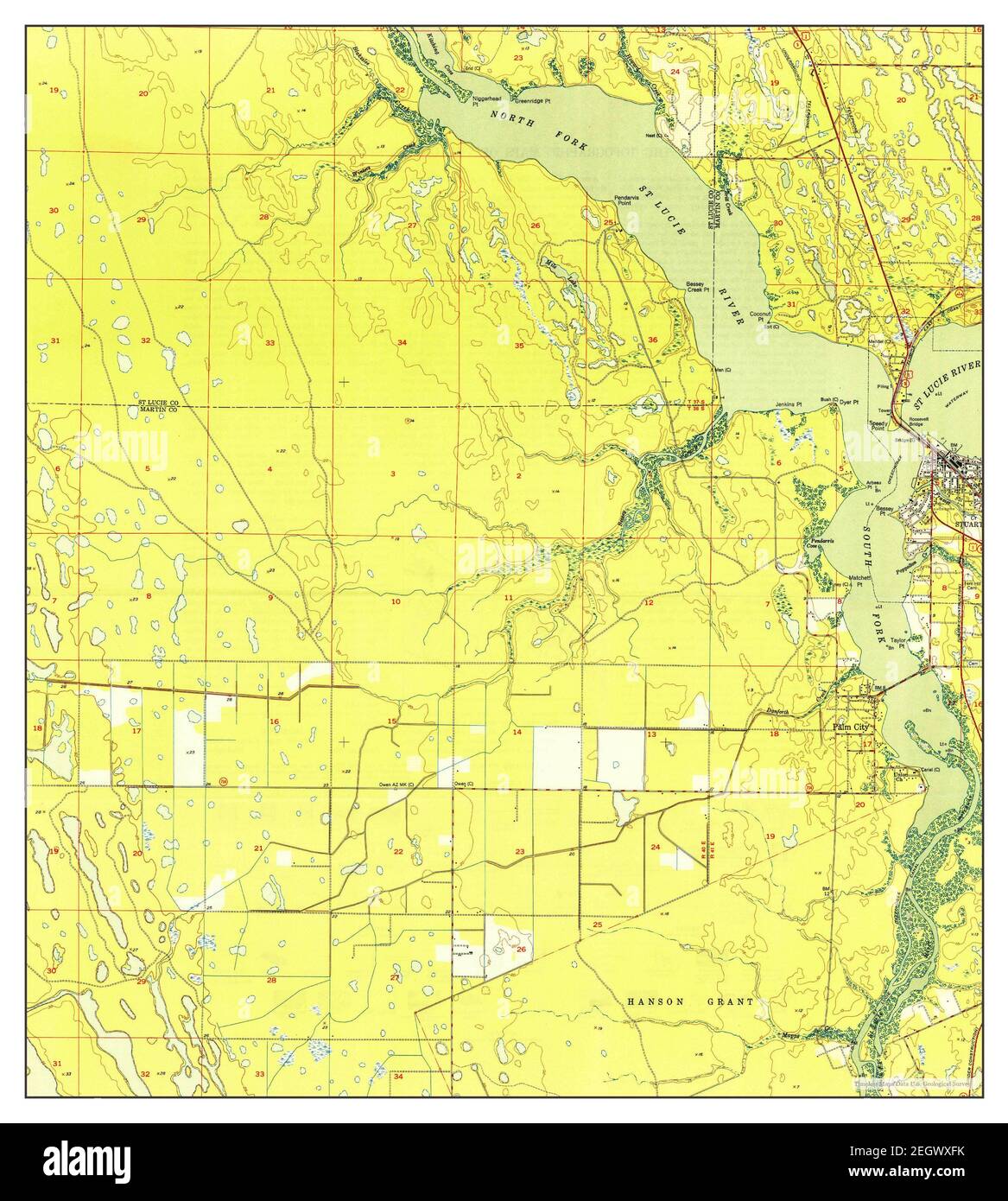 Palm City, Florida, map 1950, 1:24000, United States of America by ...