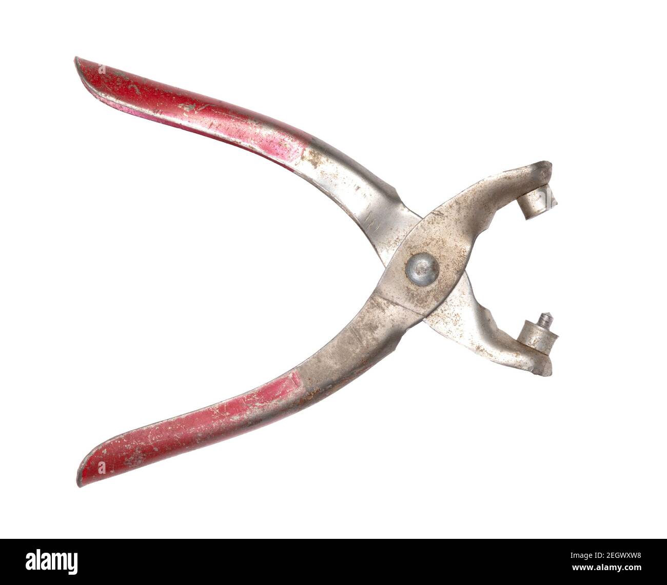 Steel hand punch isolated on white background Stock Photo - Alamy