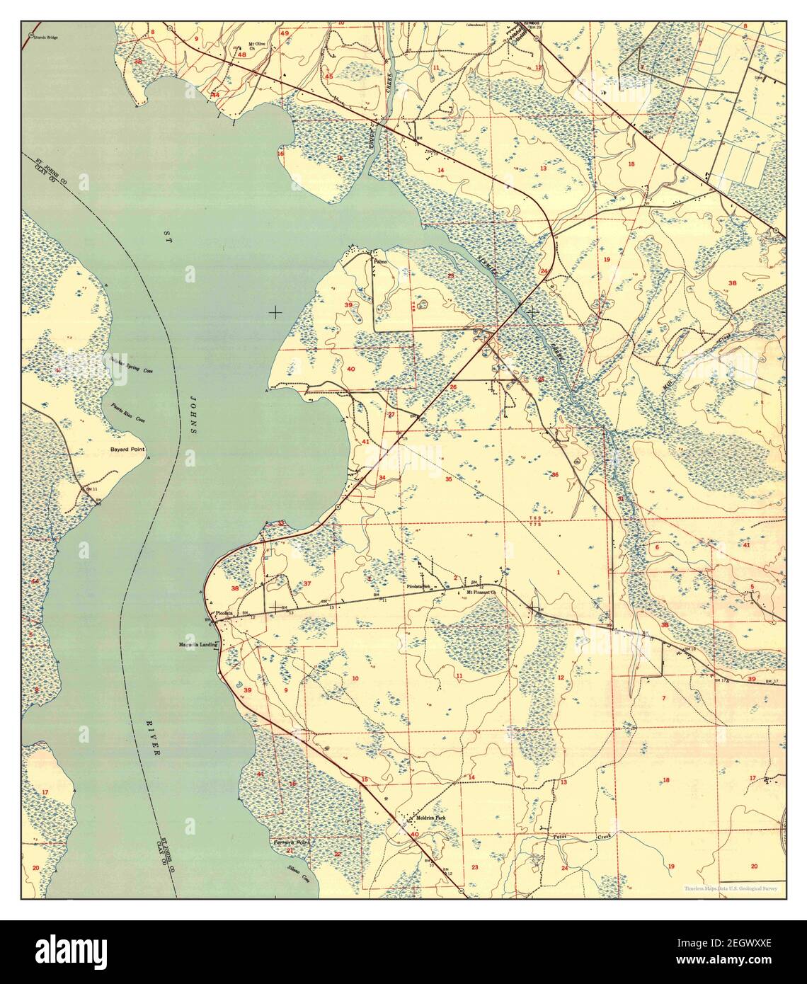 Picolata, Florida, map 1949, 1:24000, United States of America by ...