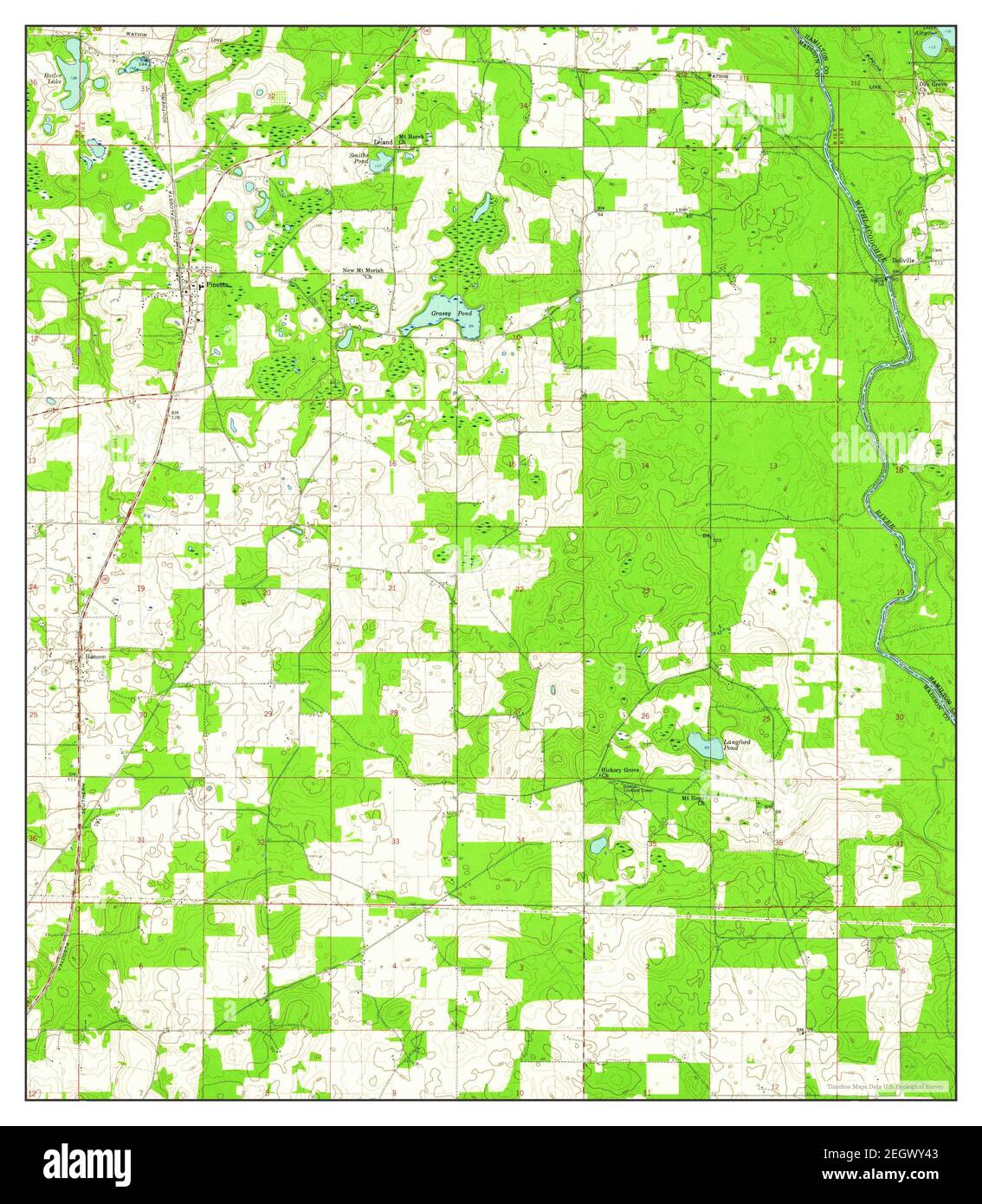 Pinetta, Florida, map 1960, 1:24000, United States of America by ...