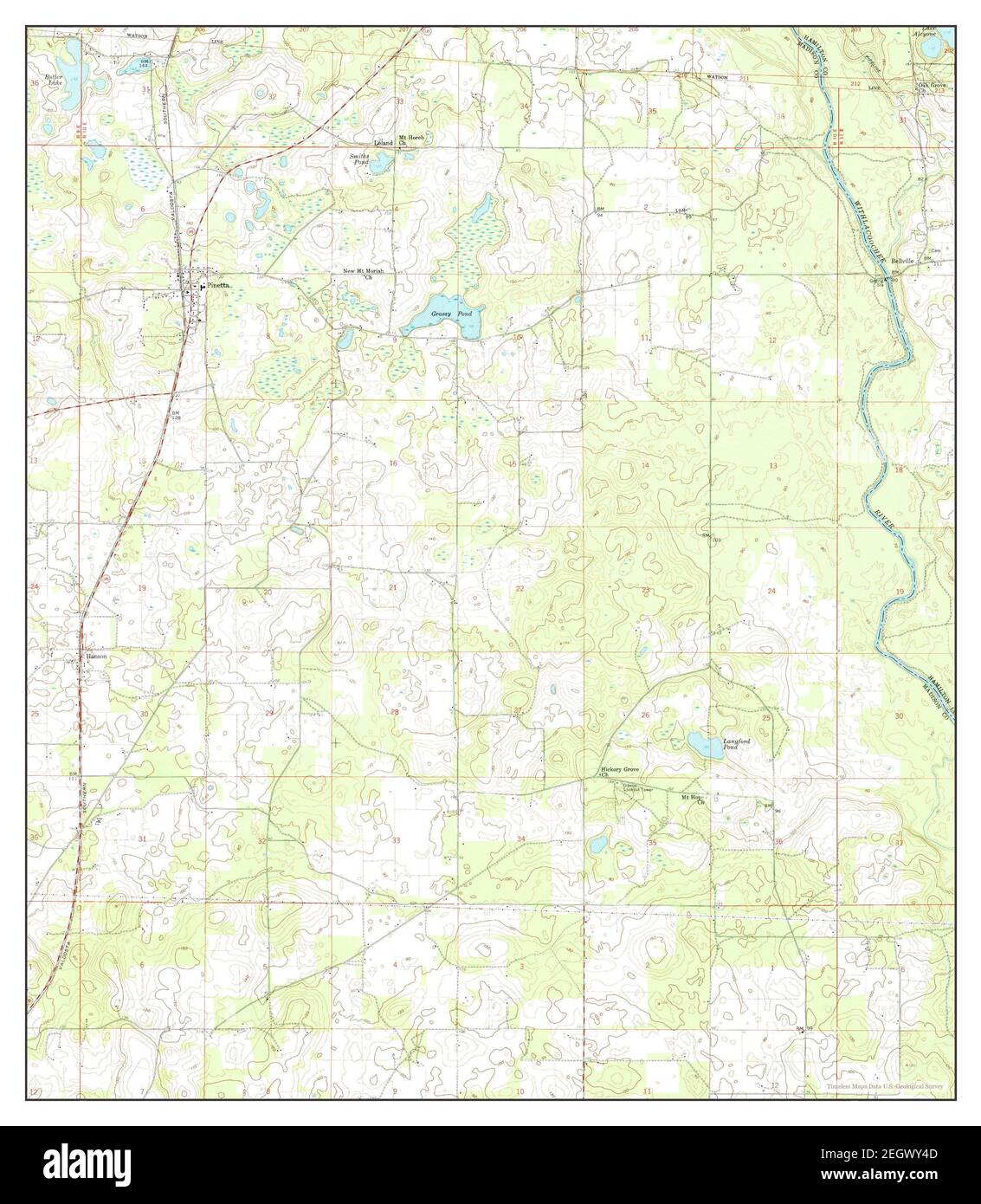 Pinetta, Florida, map 1960, 1:24000, United States of America by ...