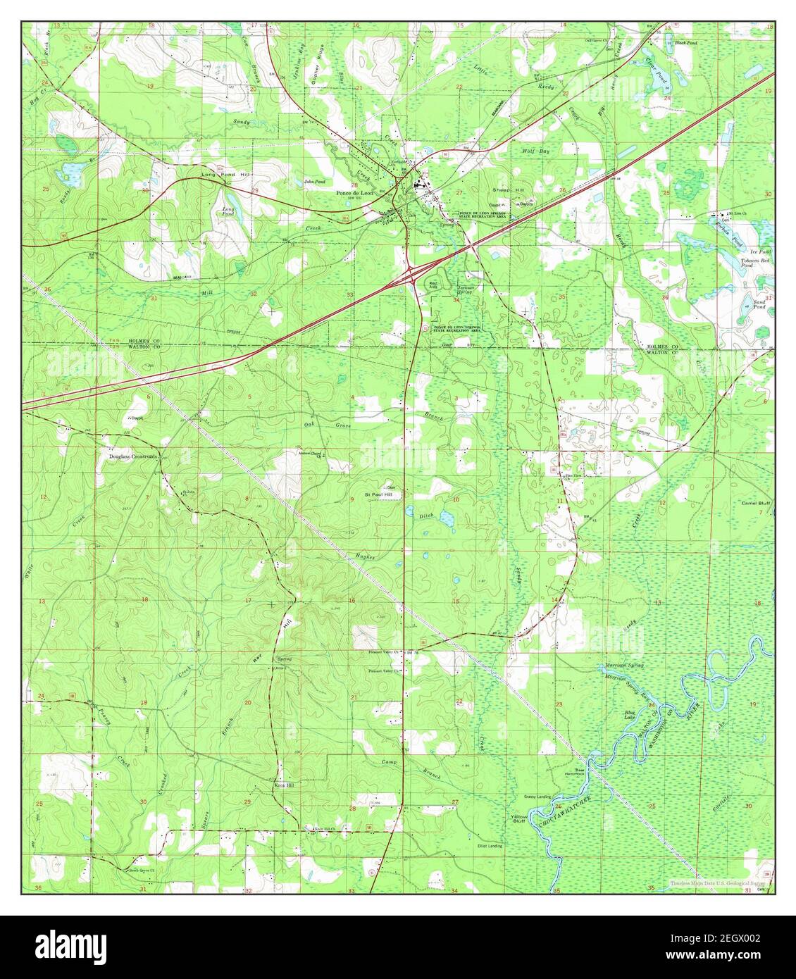 Ponce De Leon, Florida, map 1982, 1:24000, United States of America by ...