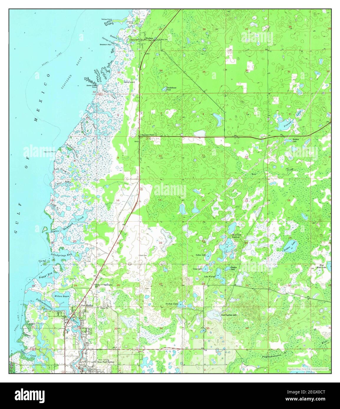 Port Richey, Florida, map 1954, 1:24000, United States of America by ...