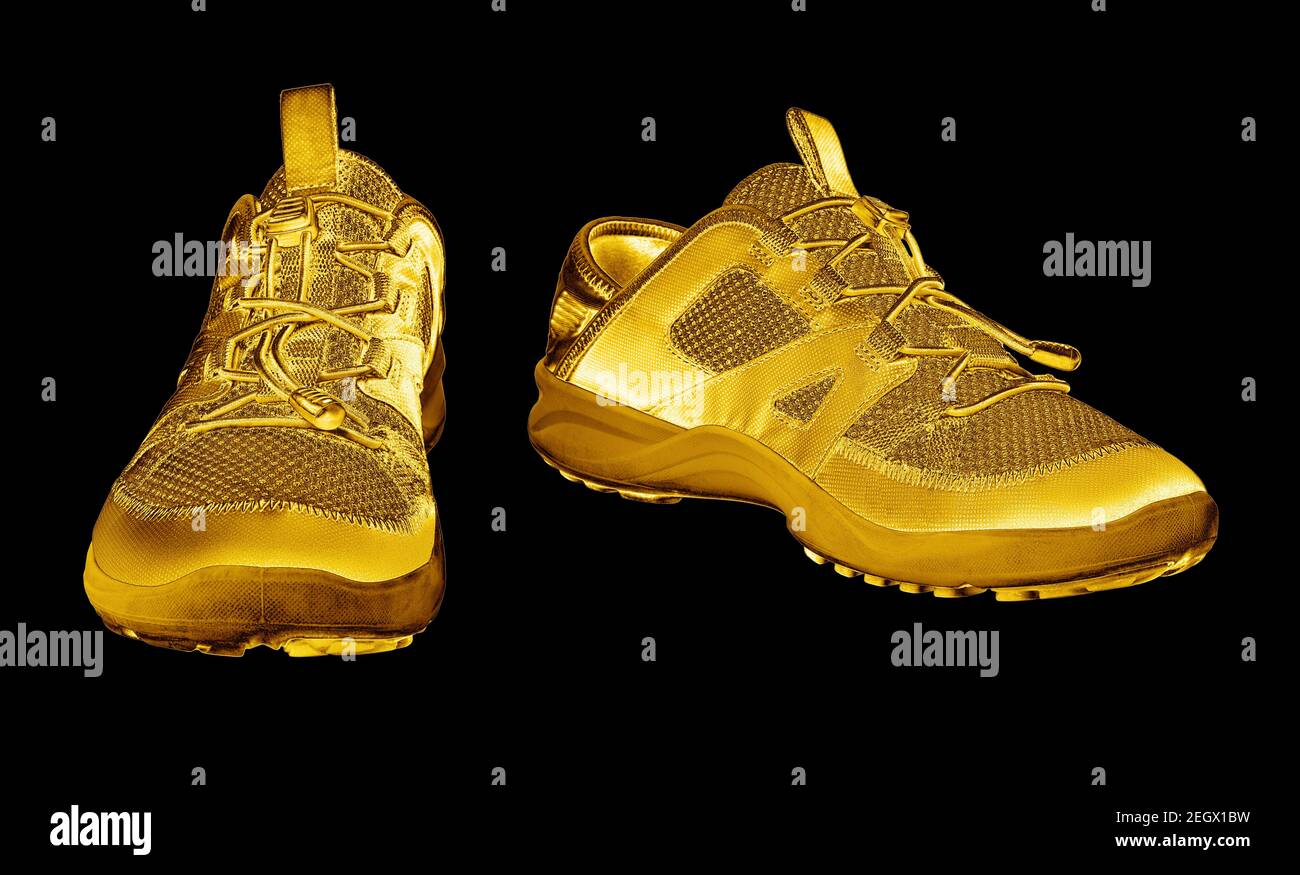 Gold metallic shoes hi-res stock photography and images - Alamy