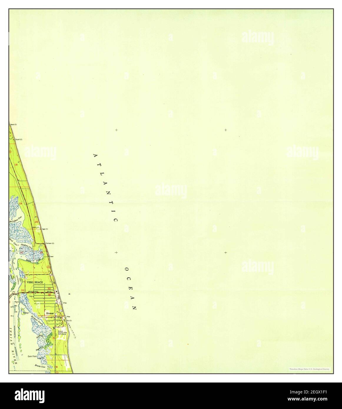 Riomar, Florida, map 1950, 1:24000, United States of America by ...