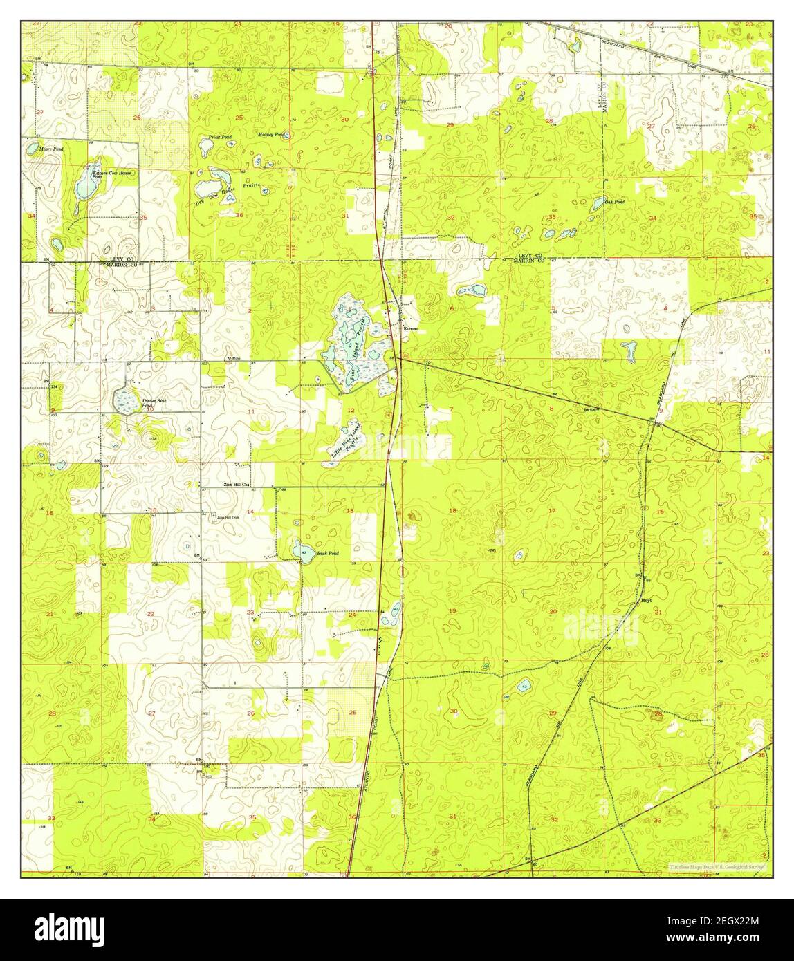 Romeo, Florida, map 1954, 1:24000, United States of America by Timeless ...