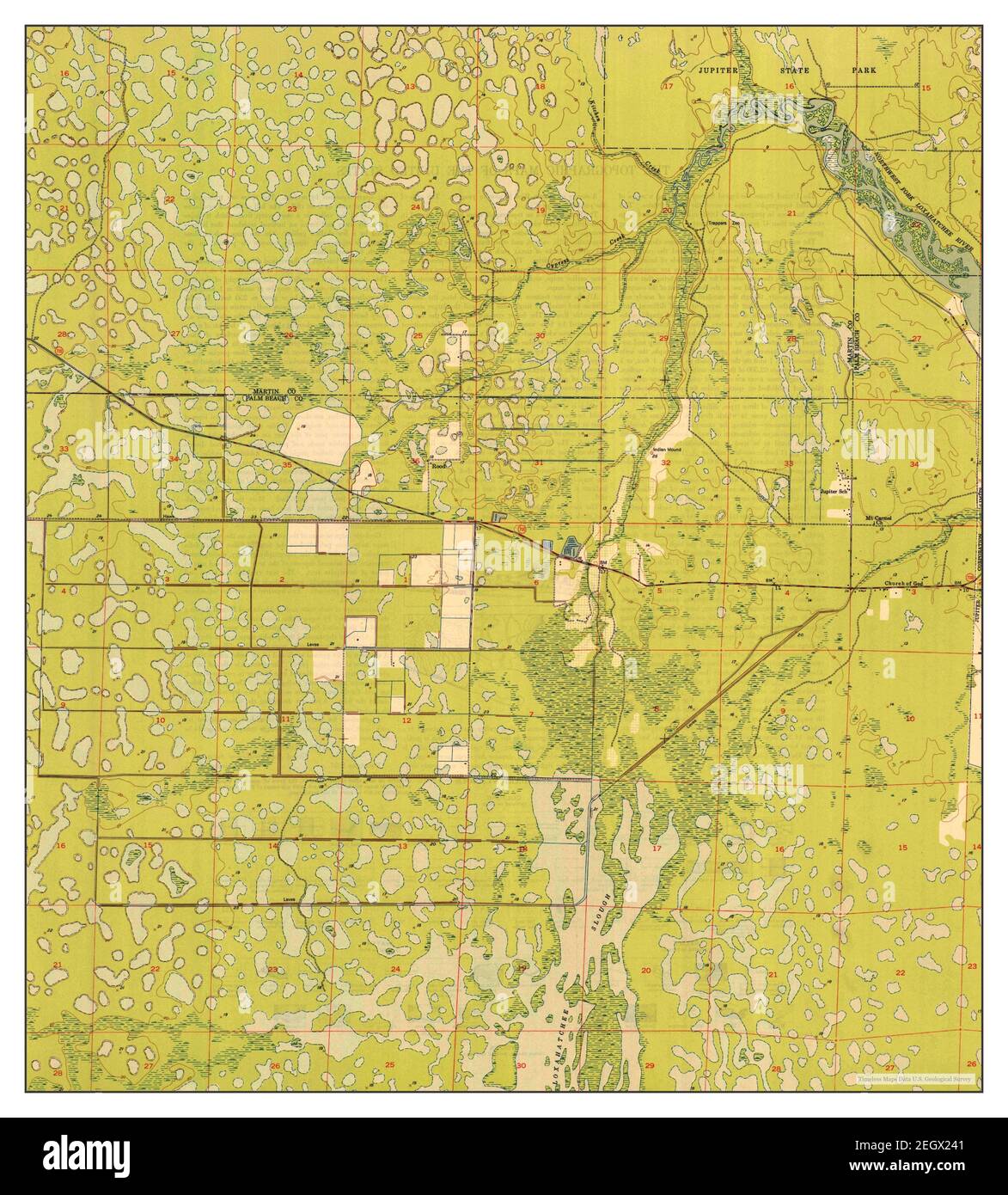 Rood, Florida, map 1949, 1:24000, United States of America by Timeless ...