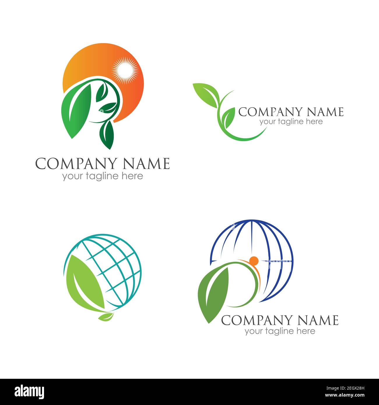 go green logo symbol vector illustration design template Stock Vector ...