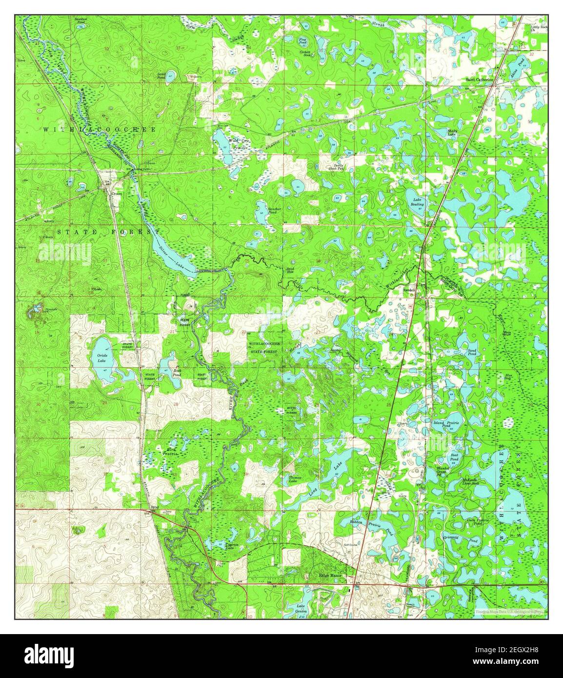 Saint Catherine, Florida, map 1958, 1:24000, United States of America ...