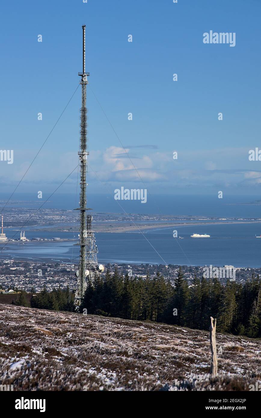 Beautiful view of Three Rock TV transmitter antennas viewed from Fairy ...