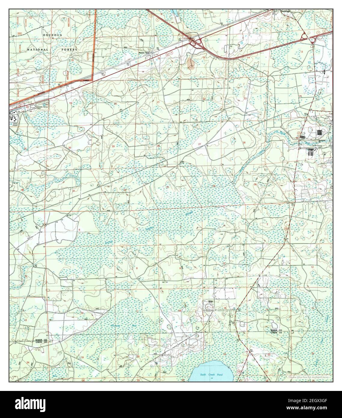 Sanderson South, Florida, map 2005, 1:24000, United States of America ...