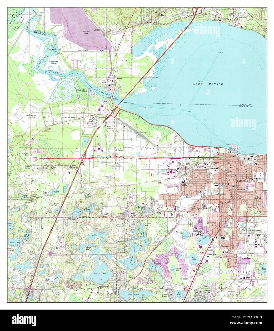 Sanford, Florida, map 1965, 1:24000, United States of America by ...