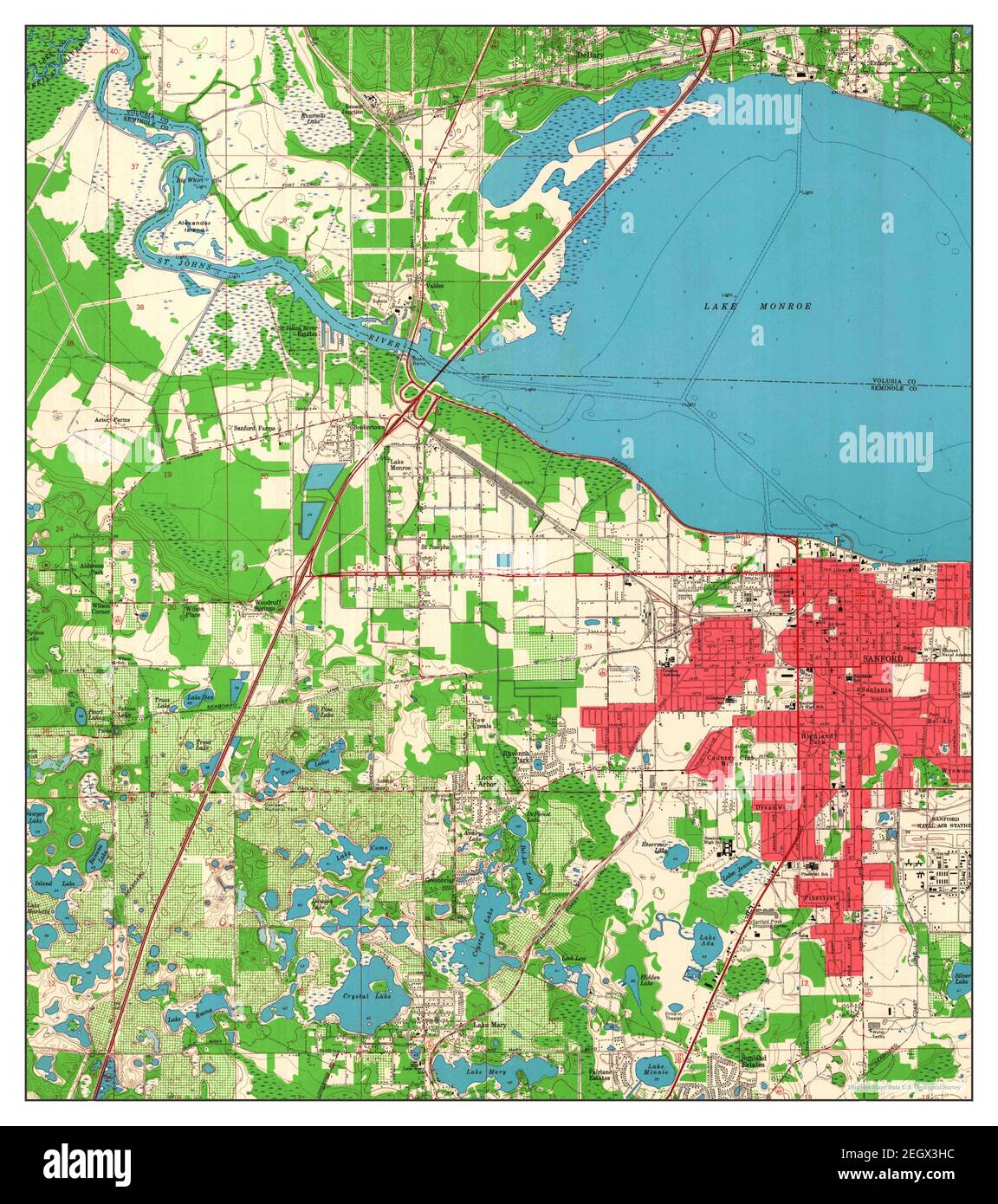 Sanford, Florida, map 1965, 1:24000, United States of America by ...