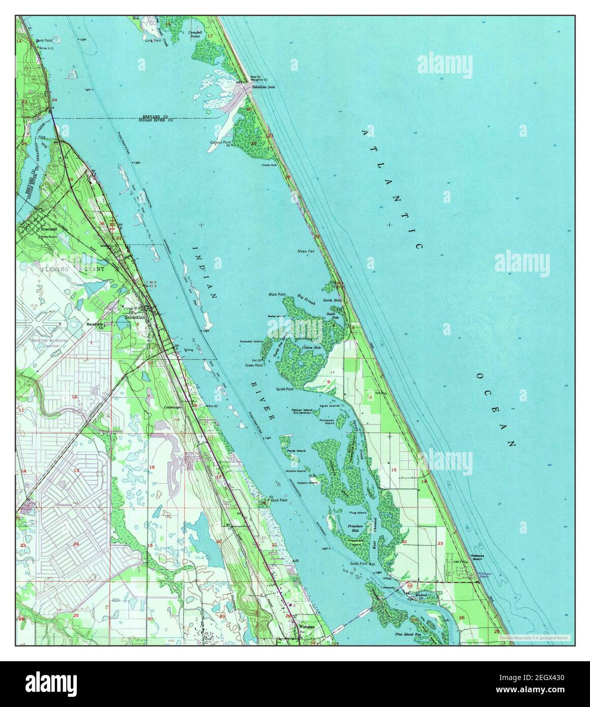 Sebastian, Florida, map 1949, 1:24000, United States of America by ...