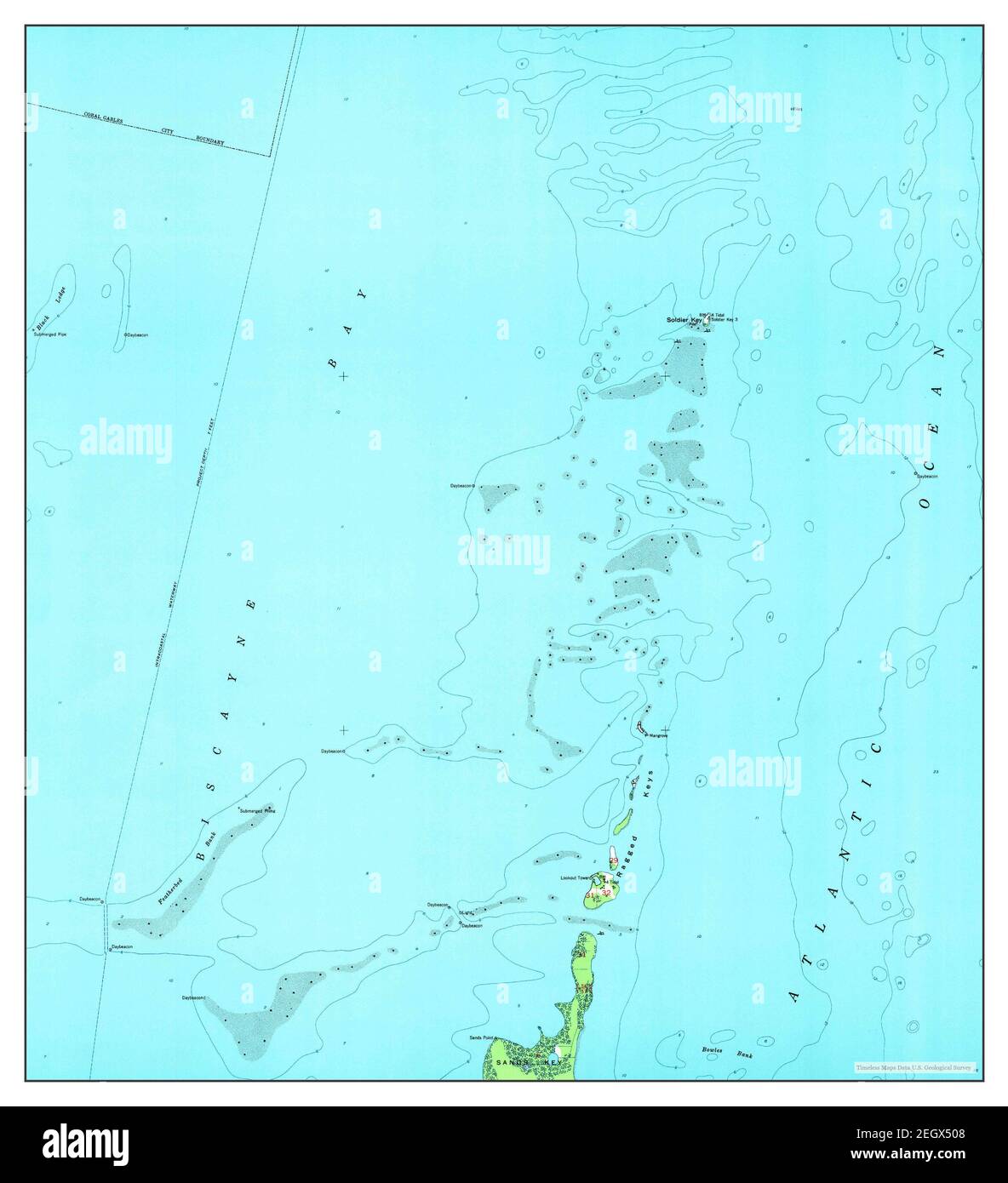 Soldier Key, Florida, map 1956, 1:24000, United States of America by ...