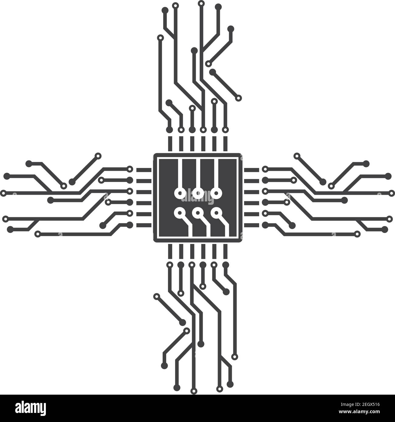 circuit board line,cpu,chip icon logo illustration vector design Stock ...