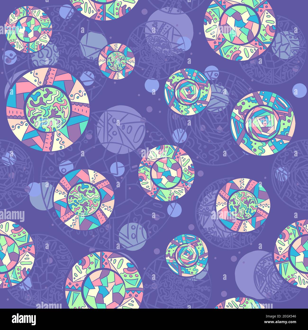 Colorful seamless pattern with indian ethnic traditional motifs ...