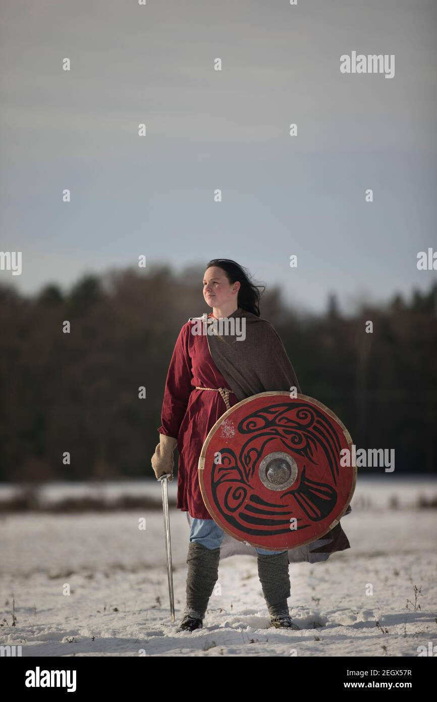Vikings shield maiden hi-res stock photography and images - Alamy
